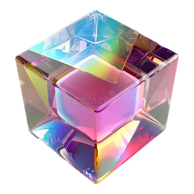 3D Marble Cube Box on Transparent Background - Ai Generated Stock ...