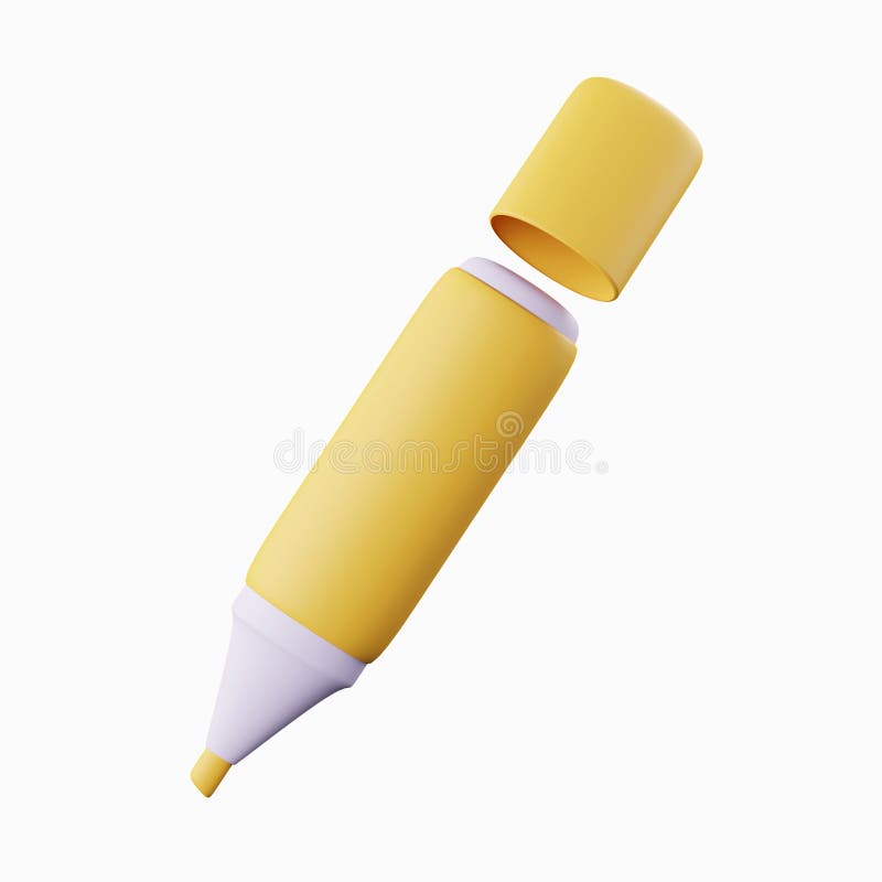 3d Marker Pen for Education, School and Work. Icon Isolated on ...