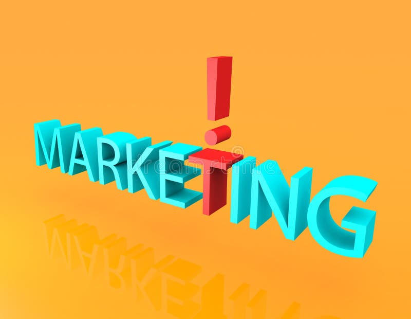 Marketing Text with Computer Mouse Stock Illustration - Illustration of ...