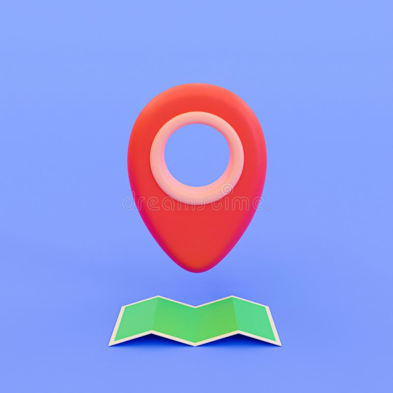 3d Marking Location. Finding a Location. a Location Icon Stock Photo ...