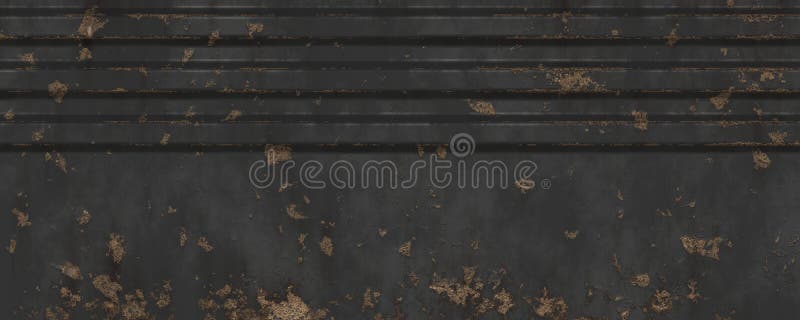 3d Material Old Black Rusty Garage Texture Stock Image - Image of ...