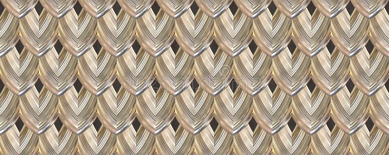 3d Material Texture Metallic Scales Background Stock Illustration ...