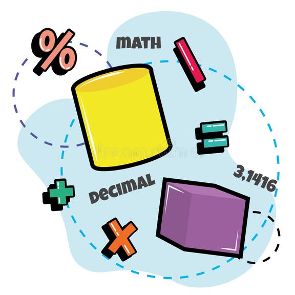 3D math shapes. Vector stock vector. Illustration of decimal - 381462947