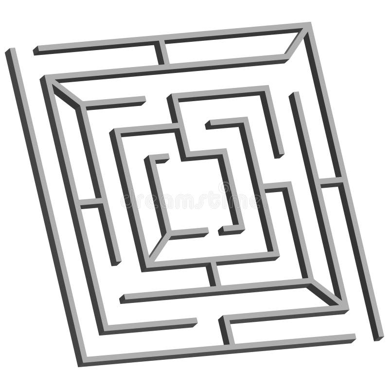3d Maze Conundrum for Challenge the Kids, Labyrinth for Finding the ...