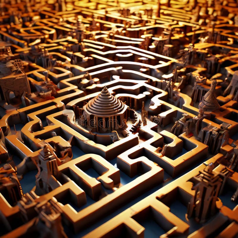 D Maze a Three Dimensional Labyrinth Puzzle or Model for Entera Stock ...