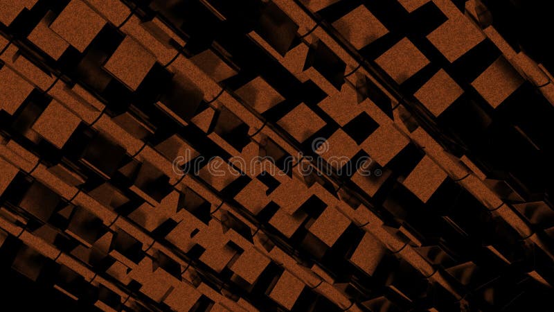 3D Mechanical System of Rods and Blades of Red Color. Design Stock ...