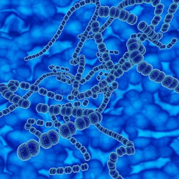 3D Medical Background with Strep a Virus Cells Stock Illustration ...