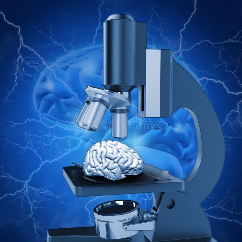 3d Medical Image Depicting Alzheimers Research Stock Illustration