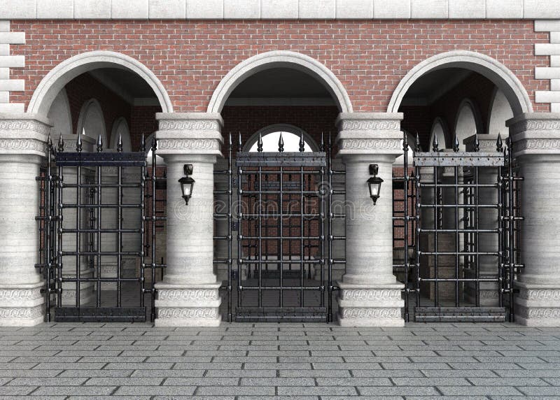 Gated Courtyard Stock Illustrations – 55 Gated Courtyard Stock ...