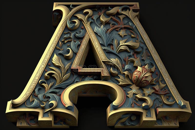 S 3d Medieval Letter Medieval Style Alphabet Collection Letter ...