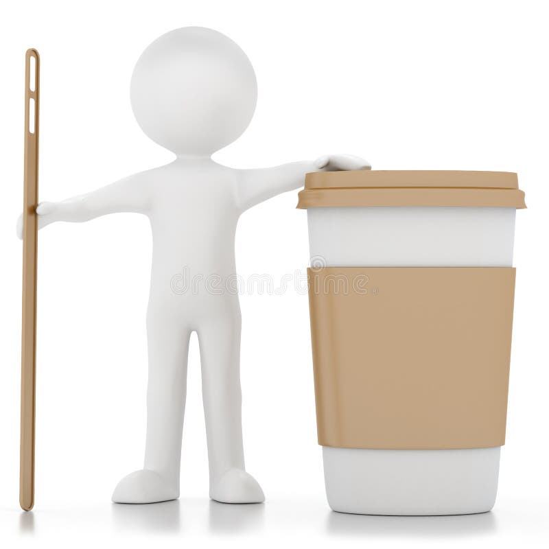 3d men coffee stock illustration. Illustration of granules - 69412799