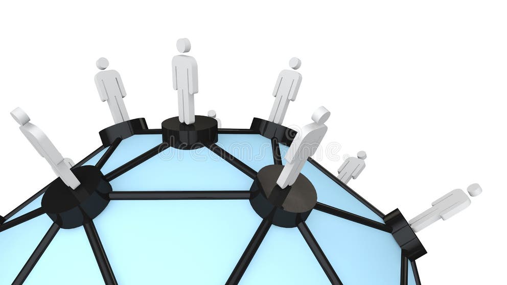 3d Men Connection and Network Concept Stock Illustration - Illustration ...