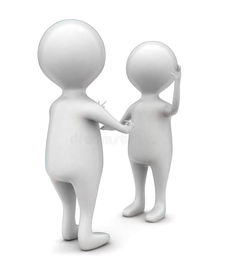 3d Men Having Conversation or Discussion Concept Stock Illustration ...