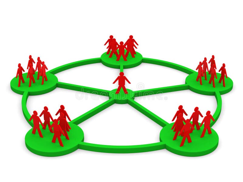 3d Men Network Social People Connection Teamwork Stock Illustration ...
