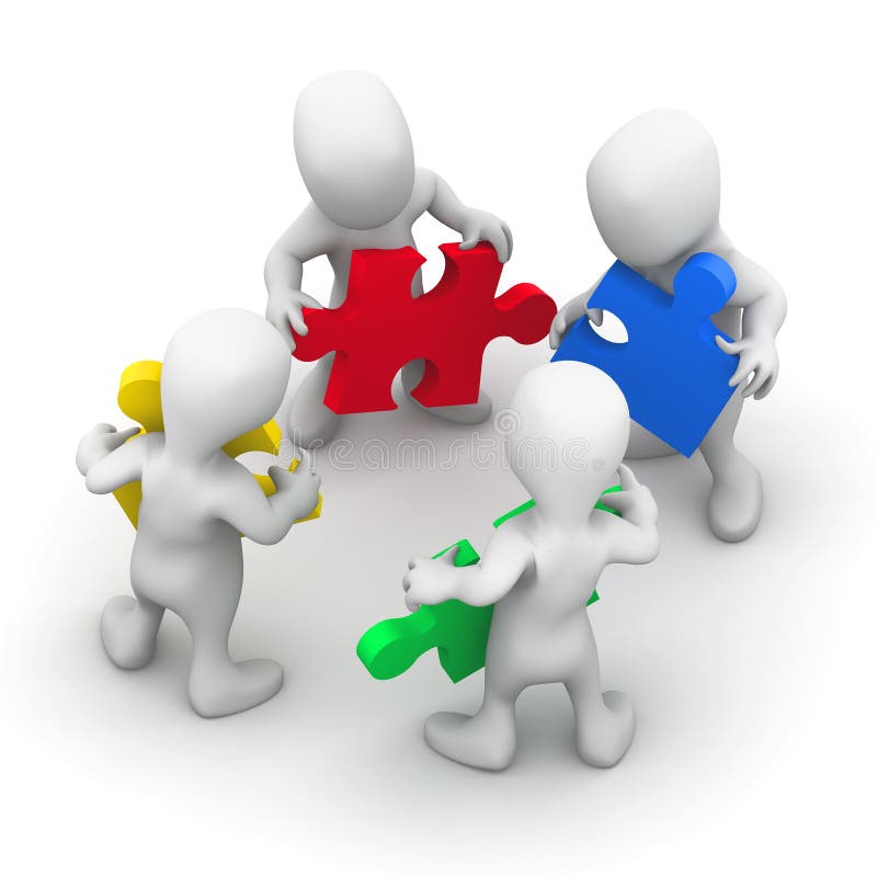 3d Men work together stock illustration. Illustration of communication ...