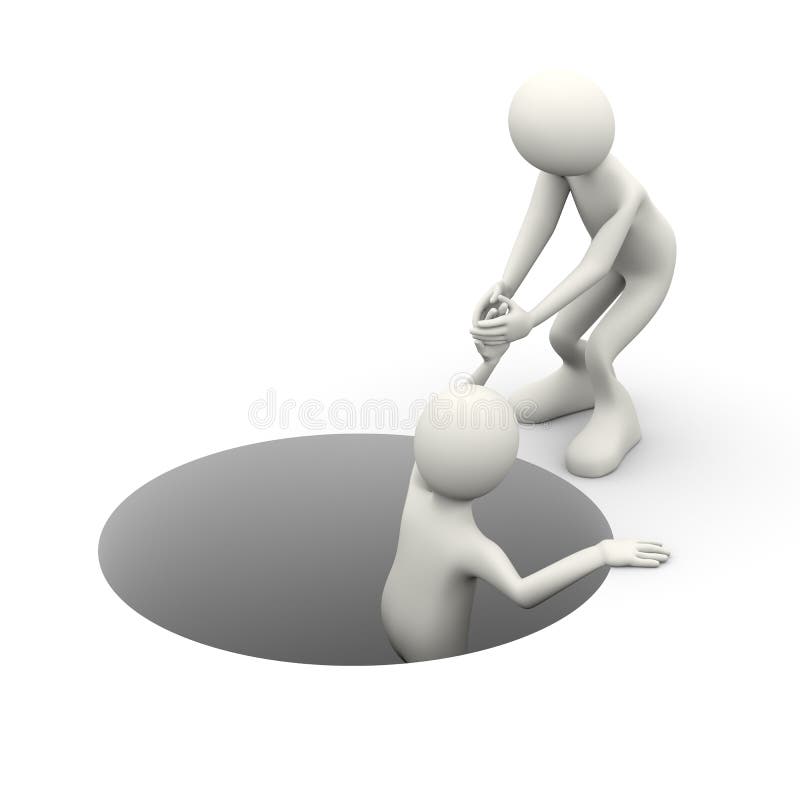 3d mens die persoon helpen stock illustratie. Illustration of ...