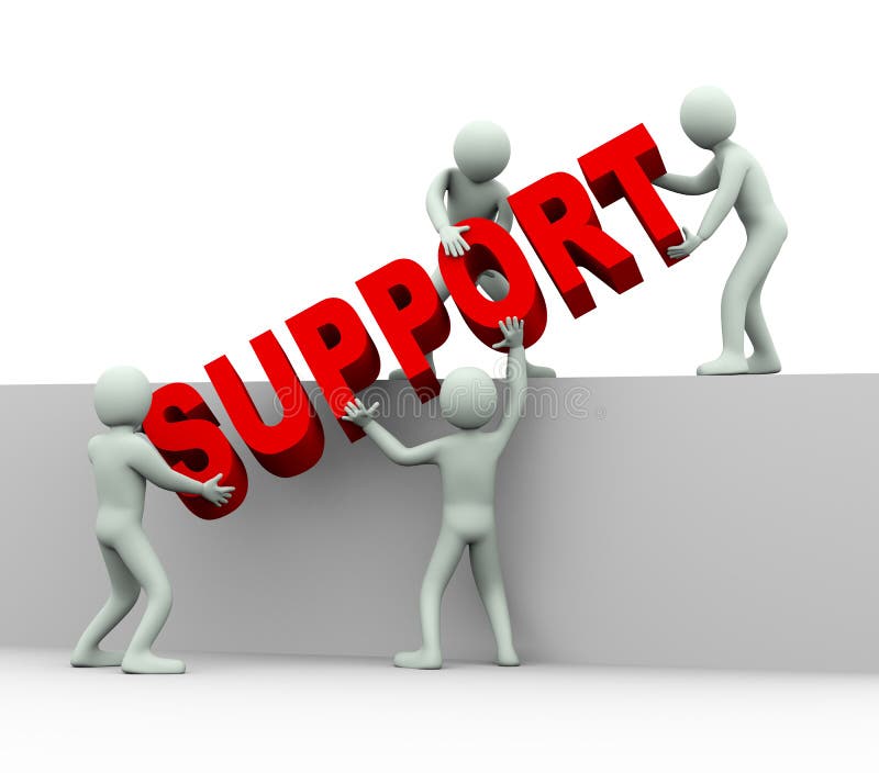 3d Mensen - Concept Hulp En Steun Stock Illustratie - Illustration of ...