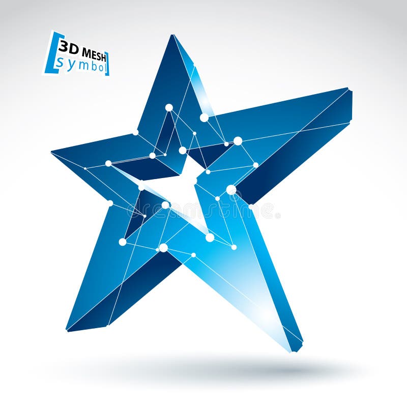 3d Mesh Web Blue Ambulance Icon on White Background, Co Stock Vector ...