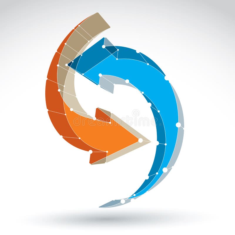 3d Mesh Stylish Update Sign Isolated on White Background, Orange Stock ...