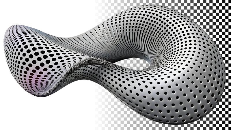 3D Mesh Torus Abstract Shape, Geometric Form Design, Modern Art Element ...