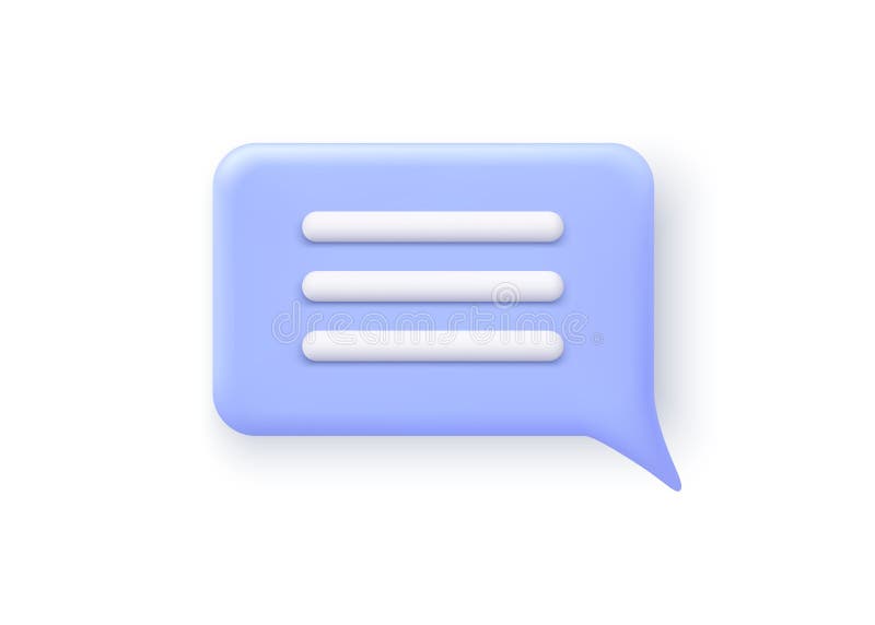 3D Message Icon, Communication Chat Bubble Sign Stock Vector ... 3D Message Icon, Communication Chat Bubble Sign Stock Vector ...