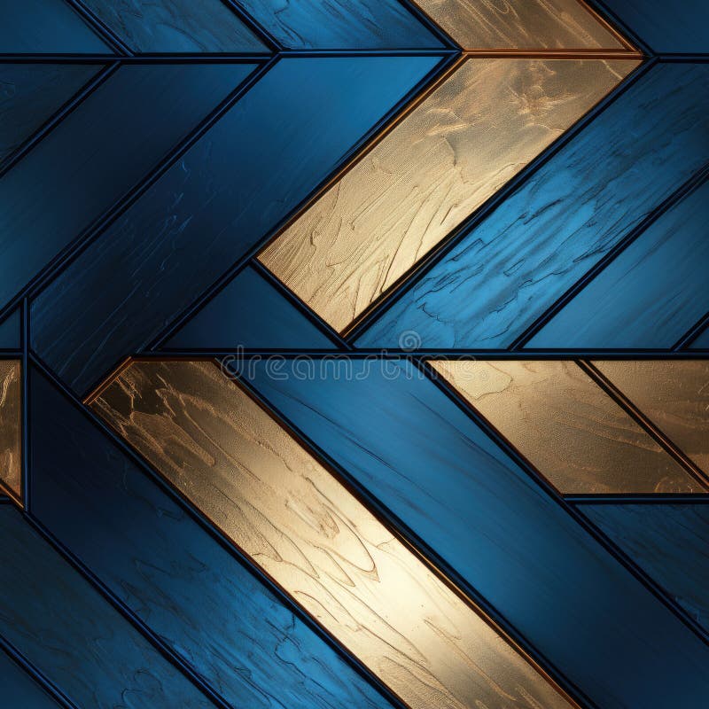 3d Metal Blue Gold Wood Texture Background Repeat Seamless Pattern ...