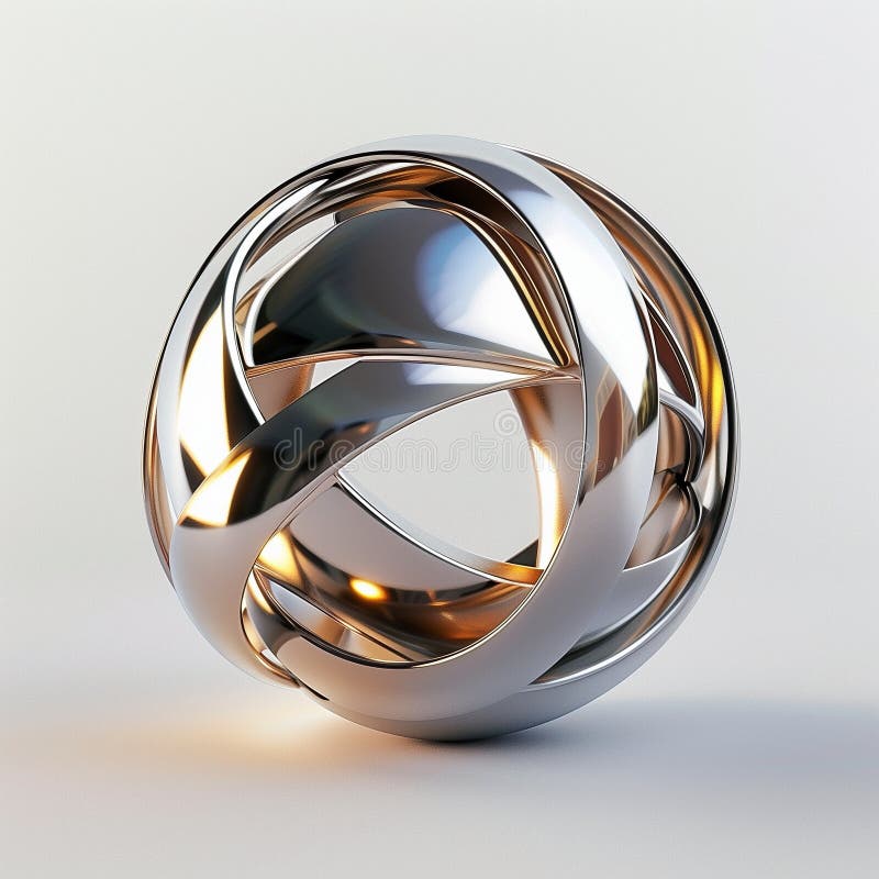 A 3D Metal Object. a Conceptual Logo Stock Illustration - Illustration ...