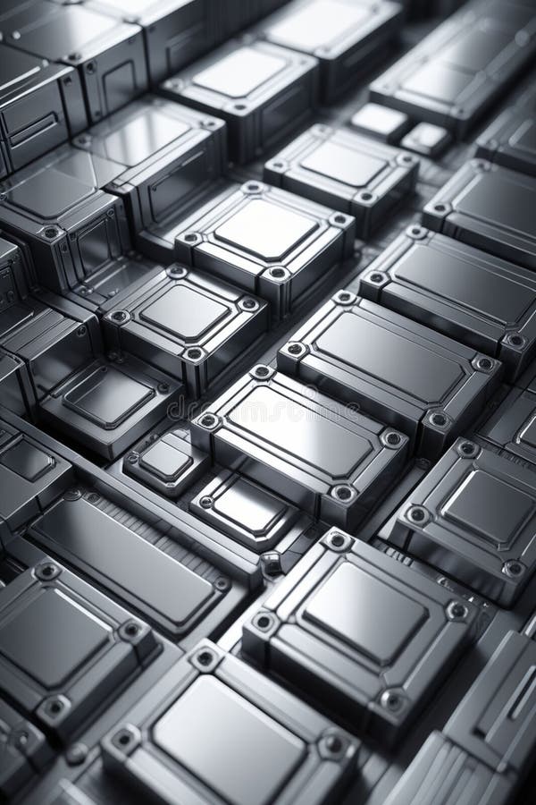 3D Metal Panels Abstract Background, Glossy, Reflection, Vertical ...