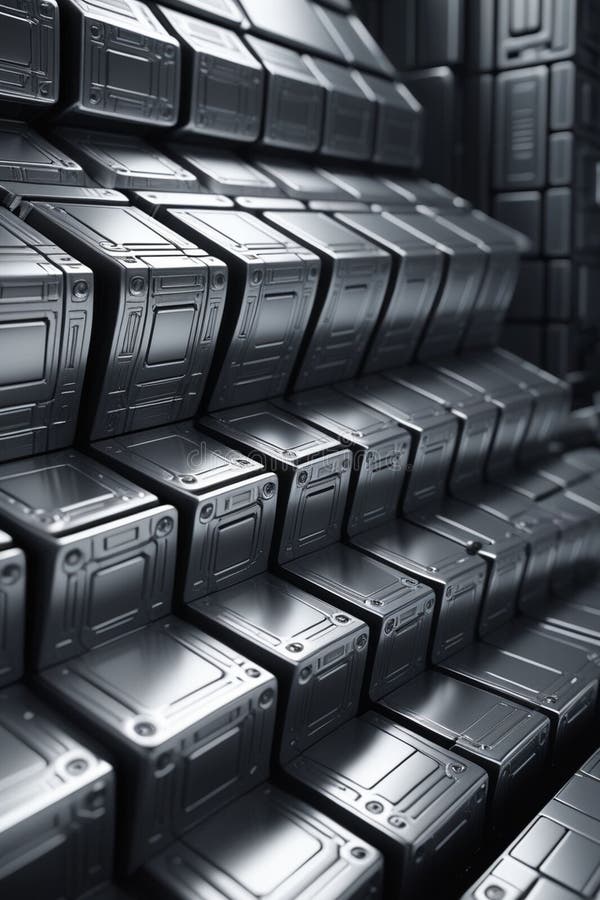 3D Metal Panels Abstract Background, Glossy, Reflection, Vertical ...