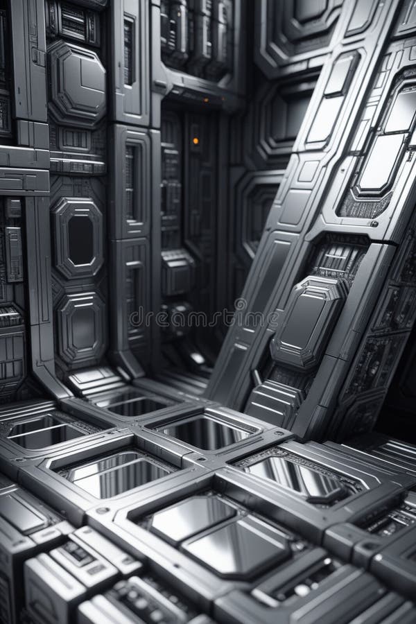 3D Metal Panels Abstract Background, Glossy, Reflection, Vertical ...