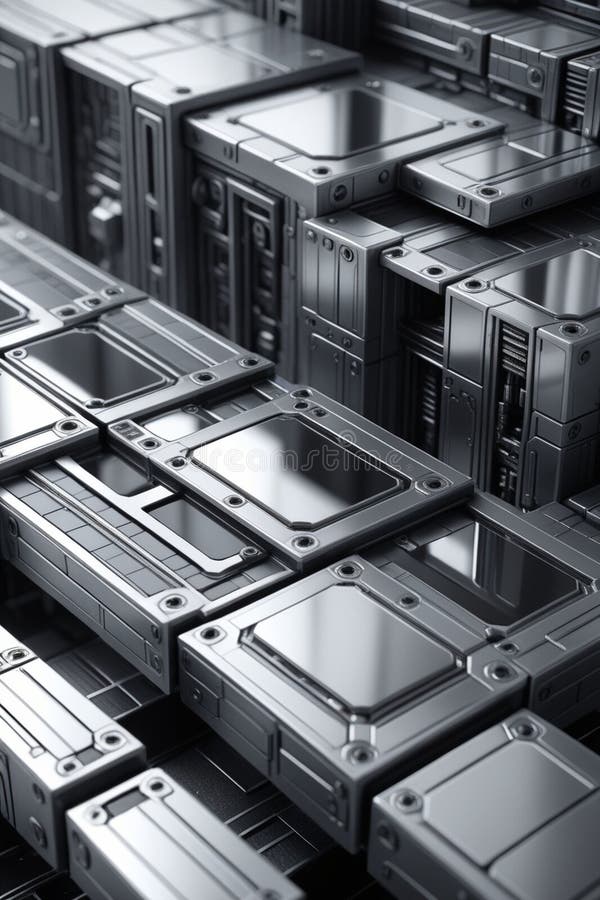 3D Metal Panels Abstract Background, Glossy, Reflection, Vertical ...