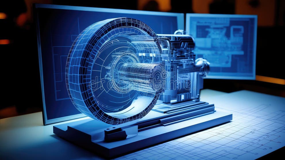 3d metal part blueprint stock illustration. Illustration of blueprint ...