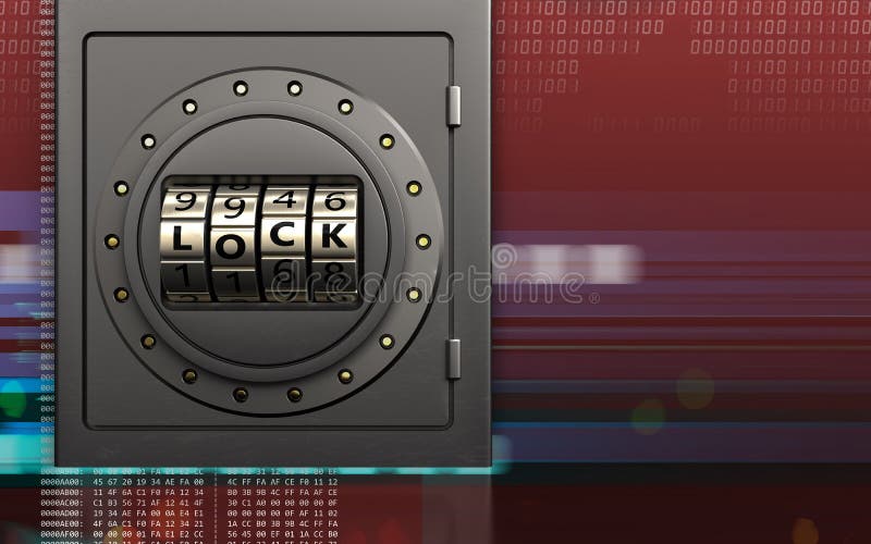 3d Metal Safe Code Lock Door Stock Photo - Image of combination, access ...