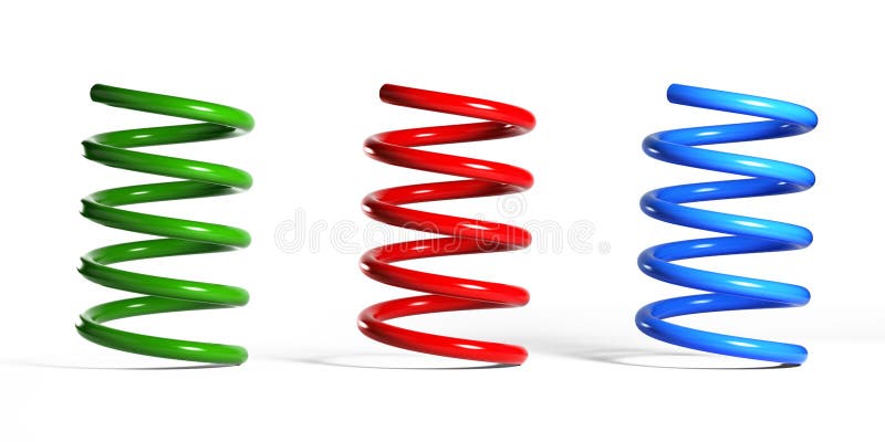 3d Metal Spring Isolated on White Stock Illustration - Illustration of ...
