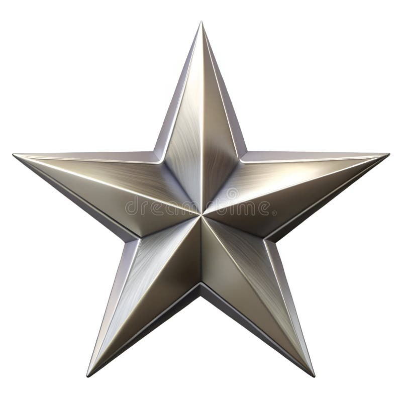 3D Metal Star stock illustration. Illustration of trophy - 371379857