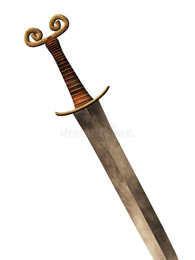 3d metal sword stock illustration. Illustration of ancient - 154203200