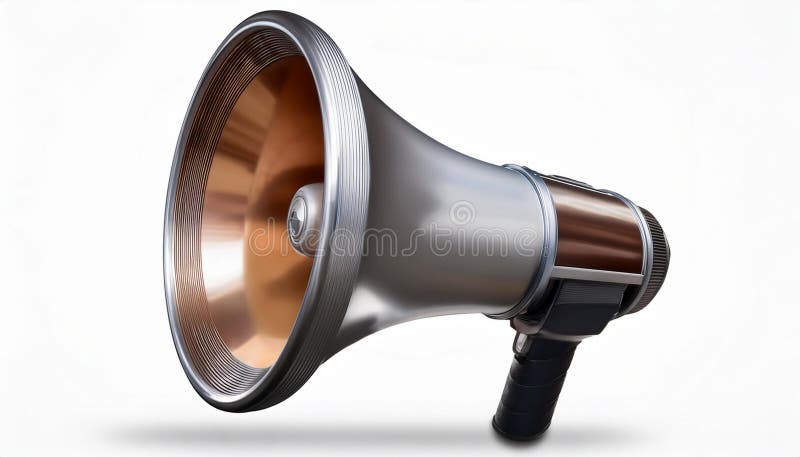 3d Metalic Render of Megaphone Promo Icon, on White Background PNG ...