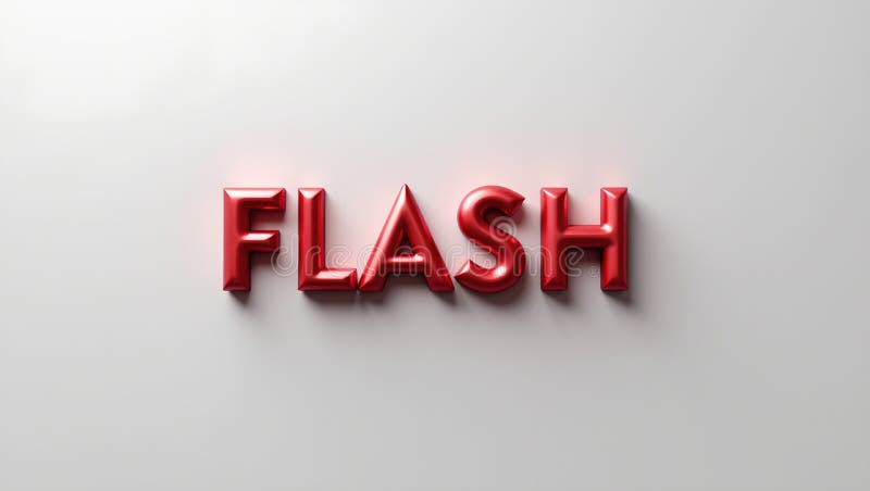 3D Metallic FLASH SALE Letters on Gray Backdrop Stock Illustration ...