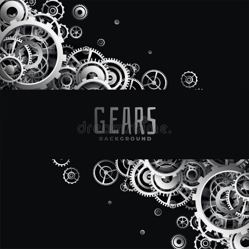 3d Metallic Gear Background Design Stock Vector - Illustration of ...