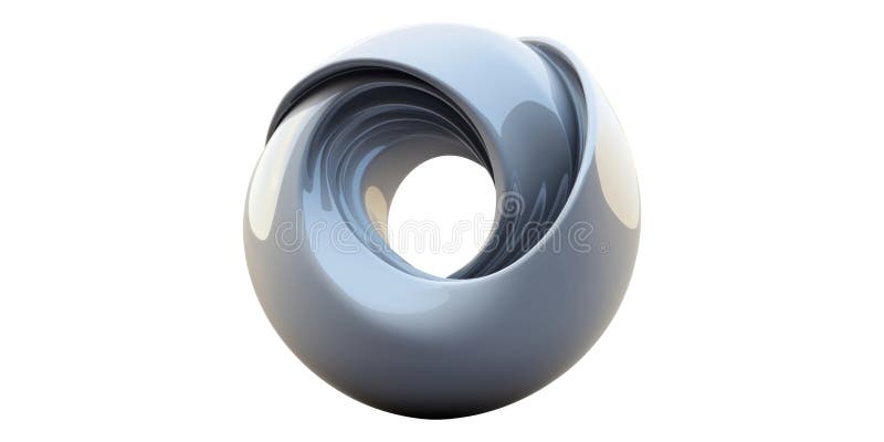 3D Metallic Mobius Strip Illustration Isolated on Transparent ...