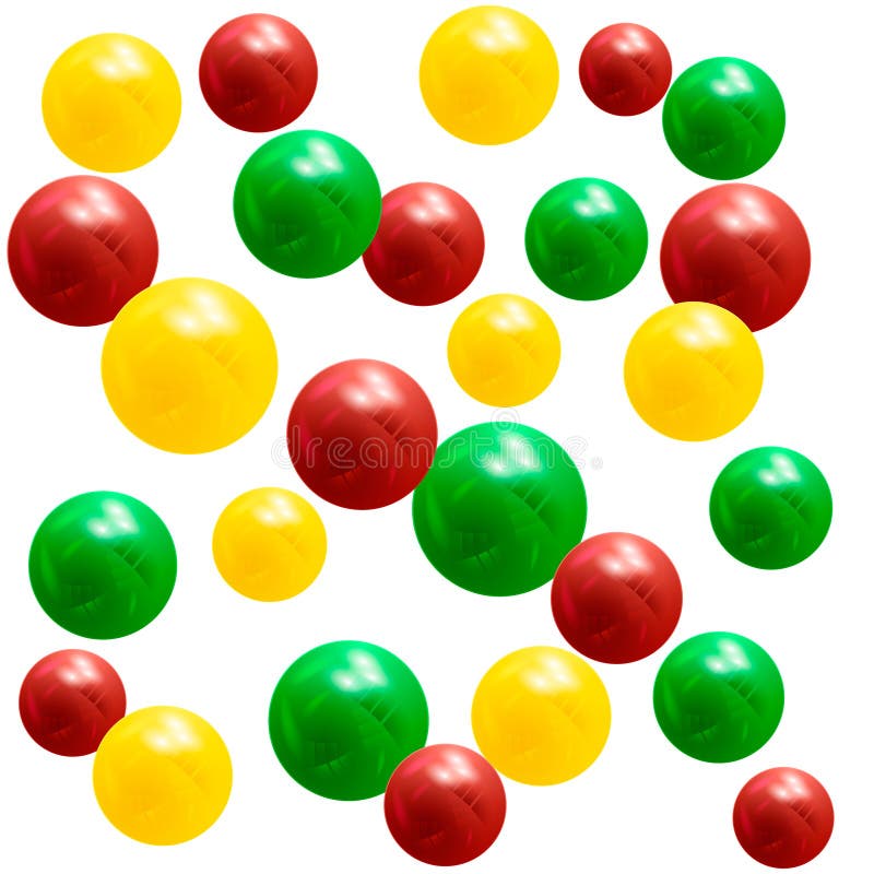 3D Metallic Multicolor Balls. Design Element Stock Vector ...