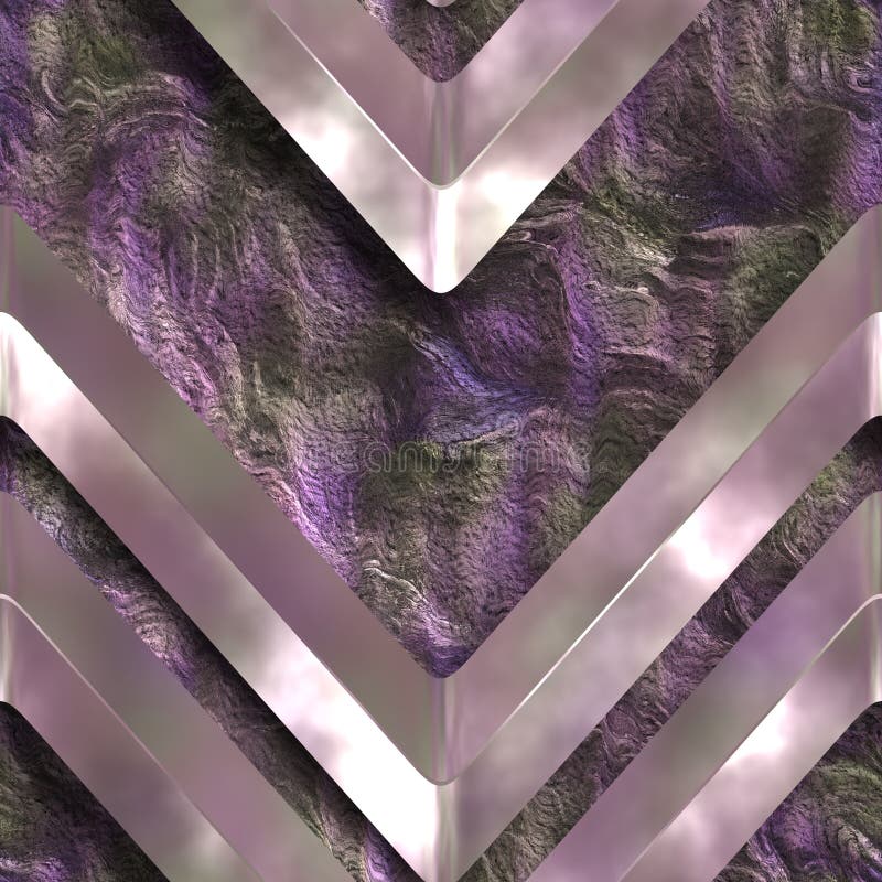 3D Metallic Shapes on Concrete Wall Seamless Tile Stock Illustration ...