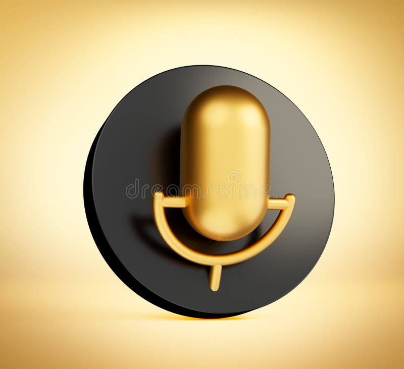 Golden Microphone Png