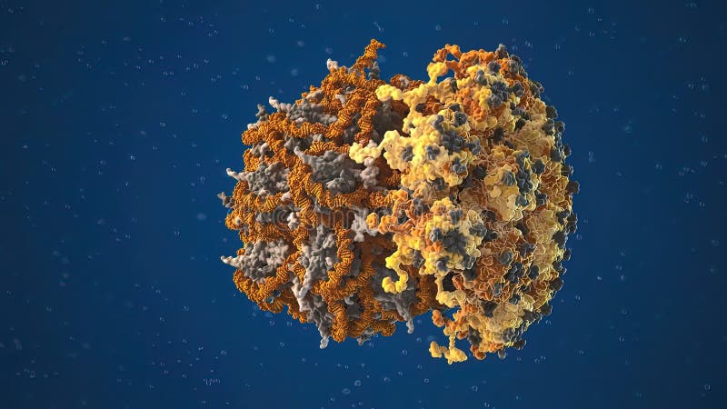 3D Microbiology 3D Illustration of the Capsid. Protein Shell of a Virus ...