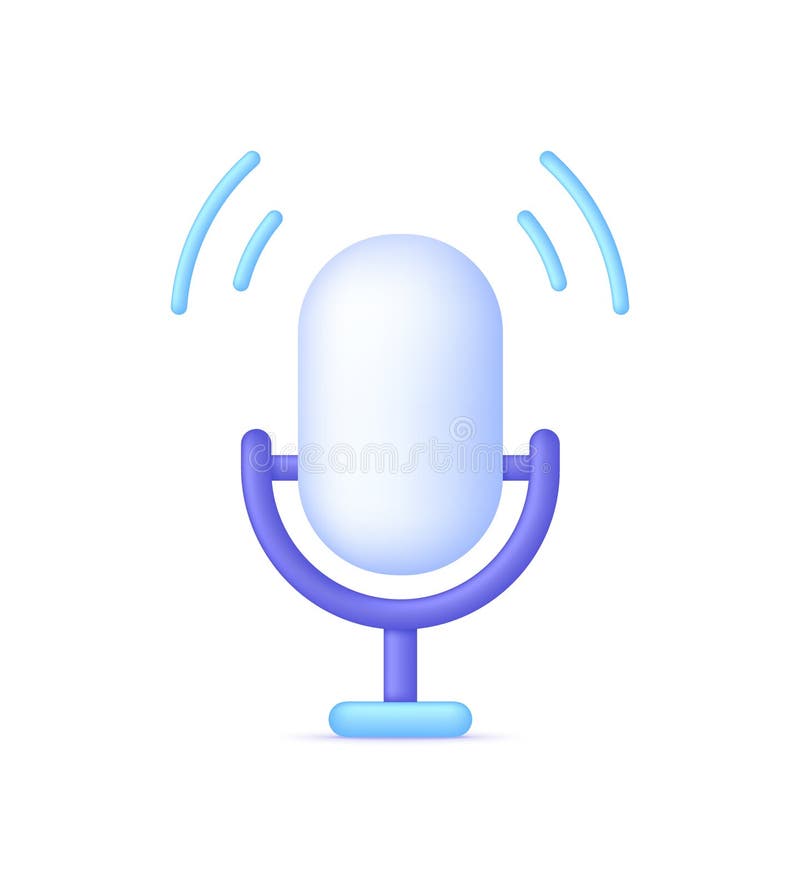 3D Microphone Illustration. Audio Equipment for Broadcasts and ...