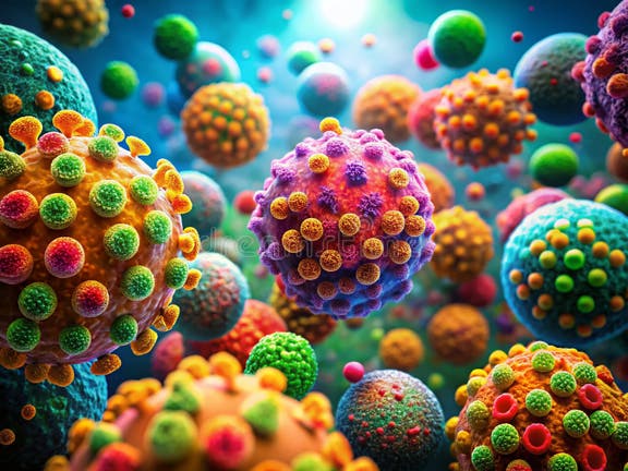 3D Microscopic Visualization of Diseased Cells a Vibrant Exploration of ...