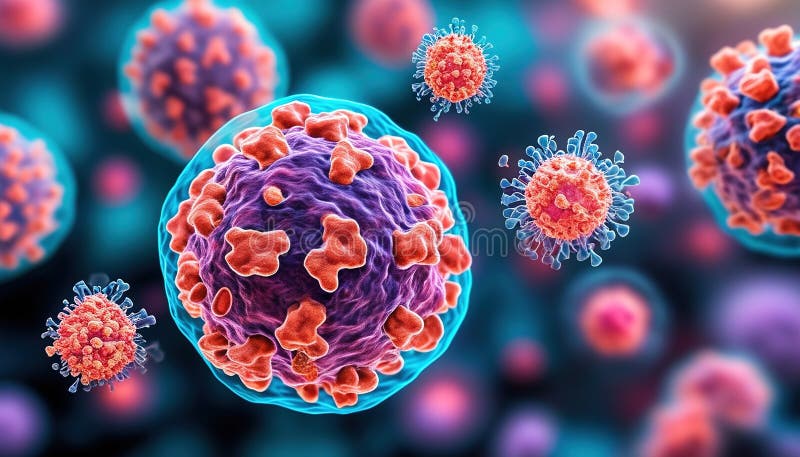 3D Microscopic Visualization of Viral Particles with Spike Proteins ...