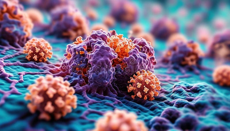 3D Microscopic Visualization of Viral Particles with Spike Proteins ...