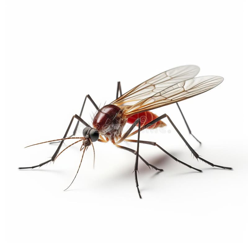 Vibrant 3d Midge Insect on White Isolated Background Stock Illustration ...
