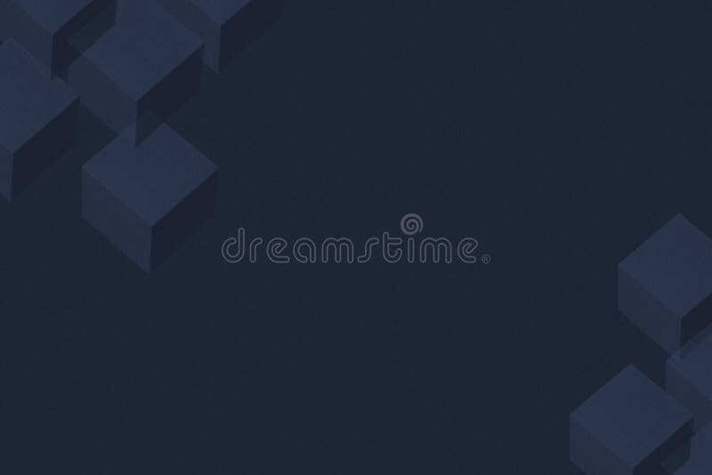 3D Midnight Blue Paper Craft Cubic Patterned Background Stock ...